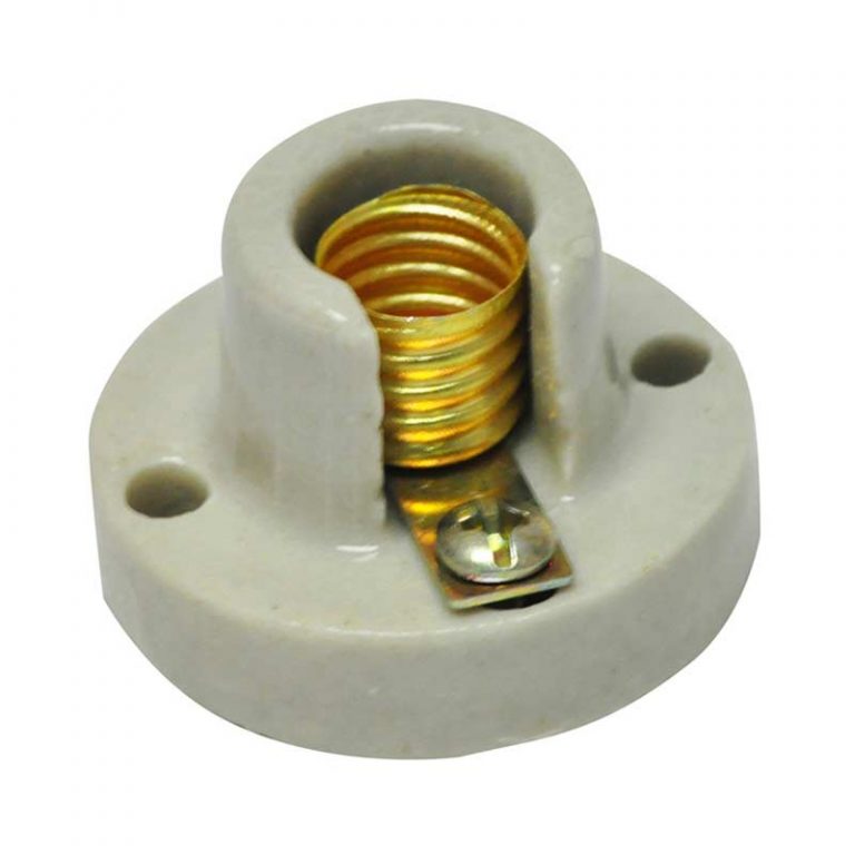 EP-E12 SOCKET PORCELANA REDONDA 7 1/2 ELECTROFERTA - Electrica Gutierrez